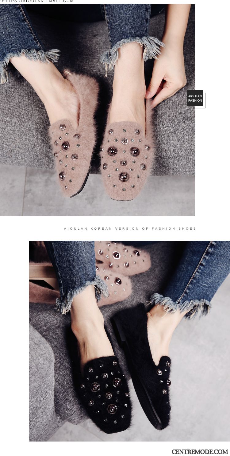 Chaussure Mocassin Daim Femme, Mocassin Tressé Femme Crème Violet